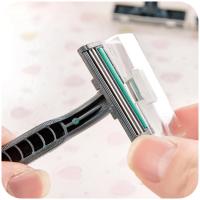 China Disposable Men Hotel Razor Two-Layer Stainless Steel Blade Manual Shaver 40N for sale
