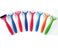 China Triple Blade Disposable Razor 5-7 Shaves Per Cartridge ABS TPR Handle for sale