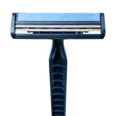 China Branded Twin Blade with Rubber Handle Disposable Razor for sale