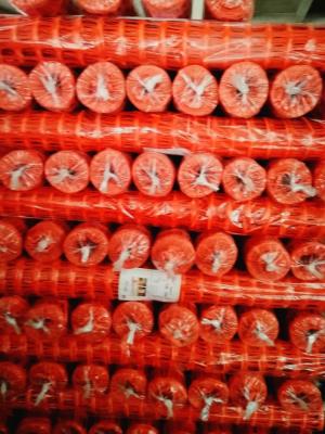China Orange PE Safety Warning Net 1m x 50m 65x35mm Mesh 120g/m2 for sale