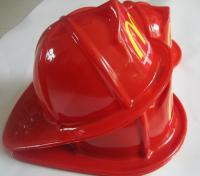 China Fire Chief Plastic Hat 17cm Depth 50cm Circumference Elastic Strap Party Costume for sale