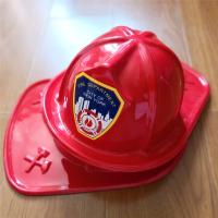 China Kids Plastic Fire Chief Helmet Hat 29x21x11cm Blow Molded for sale