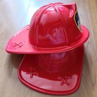 China Plastic Firefighter Hat for Kids 29x21x11cm Blow Molded Safety Helmet for sale