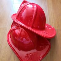 China Kids Plastic Firefighter Helmet 29x21x11cm Blow Molded Toy Hat for sale