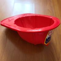 China Plastic Kids Firefighter Helmet 29x21x11cm Blow Molded Toy Hat for sale