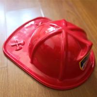China Custom Maltese Cross Shield Fire Hat Plastic Blow Molded 29x21x11cm for sale
