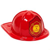 China Kids Plastic Firefighter Helmet Toy 29x21x11cm Blow Molded Fire Hat for sale