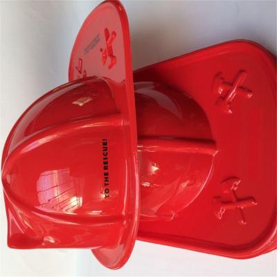 China Custom Imprinted Plastic Fire Chief Hats 29x21x11cm Blow Molded for sale