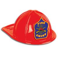 China Custom Kids Fire Hats Plastic Blow Molded Firefighter Helmet 29x21x11cm for sale