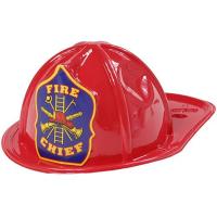 China Custom Kids Fire Hats Plastic Blow Molded Firefighter Helmet 29x21x11cm for sale