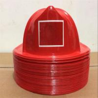 China Custom Kids Fire Hats Plastic Blow Molded Firefighter Helmet 29x21x11cm for sale