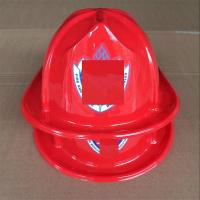 China Custom Kids Fire Hats Plastic Blow Molded Firefighter Helmet 29x21x11cm for sale