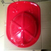 China Adult Plastic Firefighter Hat Blow Molded 29x21x11cm Custom Logo for sale