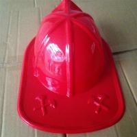 China Adult Plastic Firefighter Hat Blow Molded 29x21x11cm Custom Logo for sale