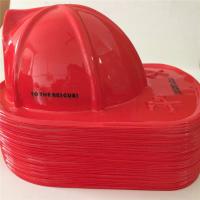 China Child Size Red Plastic Fire Chief Hat Halloween Party Plasticfireman Helmet Hat for sale