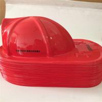 China Child Size Red Plastic Fire Chief Hat Halloween Party Plasticfireman Helmet Hat for sale