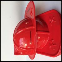 China Child Size Red Plastic Fire Chief Hat Halloween Party Plasticfireman Helmet Hat for sale