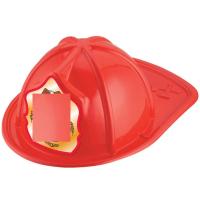 China Child Size Red Plastic Fire Chief Hat Halloween Party Plasticfireman Helmet Hat for sale