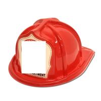 China Child Size Red Plastic Fire Chief Hat Halloween Party Plasticfireman Helmet Hat for sale