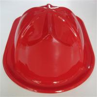 China Child Size Red Plastic Fire Chief Hat Halloween Party Plasticfireman Helmet Hat for sale