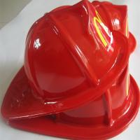 China Child Size Red Plastic Fire Chief Hat Halloween Party Plasticfireman Helmet Hat for sale