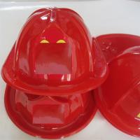 China Child Size Red Plastic Fire Chief Hat Halloween Party Plasticfireman Helmet Hat for sale