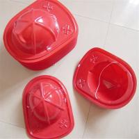China Child Size Red Plastic Fire Chief Hat Halloween Party Plasticfireman Helmet Hat for sale