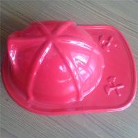 China Child Size Red Plastic Fire Chief Hat Halloween Party Plasticfireman Helmet Hat for sale