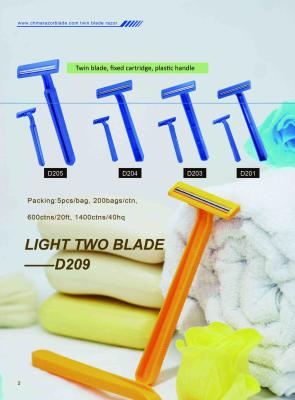 China Disposable Safety Razor with Double Edge Stainless Steel Blade HV700 Hardness for sale