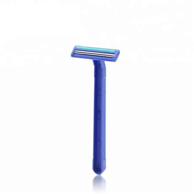 China Widely Used Two Blade Disposable Shaving Razor With Lubricant Strip for sale