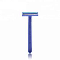 China Widely Used Two Blade Disposable Shaving Razor With Lubricant Strip for sale