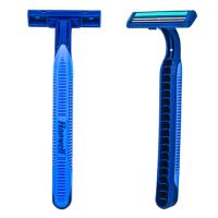 China Disposable Twin 2 Blade Shaving Razor with Lubricant Strip Stainless Steel for Men for sale