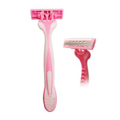 China R319 Triple Blade Disposable Razor for Women Lady Shaver 3 Count for sale