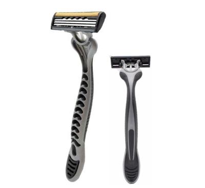China R319 Sweden Stainless Steel Triple Blade Disposable Razor with Rubber Handle 200000pcs MOQ for sale