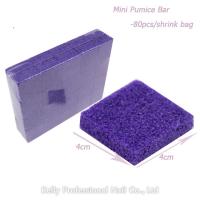 China Purple Coarse Mini Disposable Pumice Pads 8x4x1.2 cm Professional Callus Remover Sponge for sale