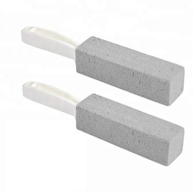 China Toilet Bowl Pumice Cleaning Stone Stick with Handle 24cm Remove Hard Water Rust Stain for sale