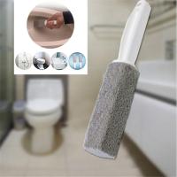 China Natural Pumice Stone Toilet Cleaning Brush with Handle 24cm for Rust and Stain Removal for sale