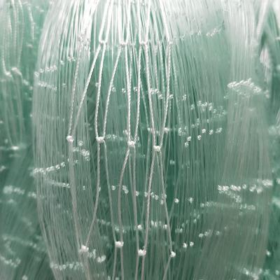China Nylon Monofilament Fishing Net 0.28mm 4in Mesh 100yds Green Multi Selvage for sale