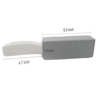 China Foam Glass Toilet Cleaning Stone Pumice Brush 24 cm Long Handle Durable Eco Friendly for sale