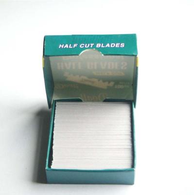 China Professional Single Edge Razor Blades 100 Pack Stainless Steel Platinum Coated for Barber Straight Razors for sale