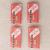 China Professional Stainless Steel Single Edge Barber Blades 100 Pack Platinum Coated for sale