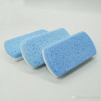 China Double Color Foot Pumice Sponge Stone Callus Remover 2-in-1 Exfoliator 9x4.5x1.2 cm for sale