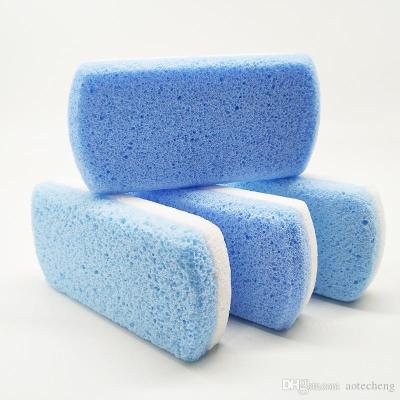 China Double Color Foot Pumice Sponge Stone Callus Remover 2-in-1 Exfoliator 9x4.5x1.2 cm for sale