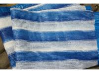 China Blue & White Stripe Shade Sails  Outdoor Shading Net is a UV stabilized High-density polyethylene (HDPE) for sale