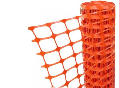China HDPE UV Stabilized Orange Safety Barrier Fence Mesh 1m x 50m Roll 70-200g/m2 for sale