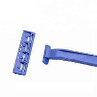 China twin blade plastic disposable straight shaving razor blade shaver for sale