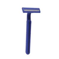 China Two Blade Disposable Razor for Men Shaving Stainless Steel 6g Blue Green for sale