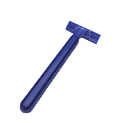 China Two Blade Disposable Razor for Men Shaving Stainless Steel 6g Blue Green for sale