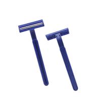 China Two Blade Disposable Razor for Men Shaving Stainless Steel 6g Blue Green for sale