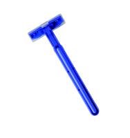 China Two Blade Disposable Razor for Men Shaving Stainless Steel 6g Blue Green for sale